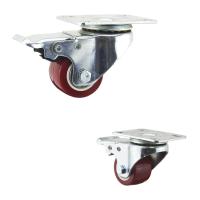 China 40mm 110lbs Plate Swivel Double Brake Light Duty Casters for sale
