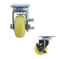 China 75mm Wheel Side Locking Beige PP Medium Duty Casters for sale