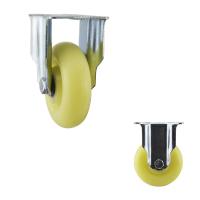 China 100mm Wheel Fixed Beige Medium Duty Casters 90kg Capacity for sale