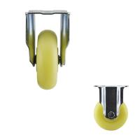 China 100mm Wheel Fixed Beige Medium Duty Casters 90kg Capacity for sale