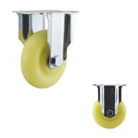 China 100mm Wheel Fixed Beige Medium Duty Casters 90kg Capacity for sale