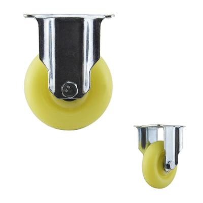 China 100mm Wheel Fixed Beige Medium Duty Casters 90kg Capacity for sale