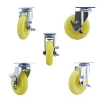 China Side Lock Plastic Medium Duty Casters 125mm Wheel Diameter for sale