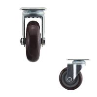 China 110kg Loaded 100mm Wheel Medium Duty Casters For Service Carts for sale