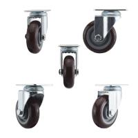 China 110kg Loaded 100mm Wheel Medium Duty Casters For Service Carts for sale