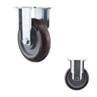 China 125mm Wheel 286lbs Capacity PU Fixed Medium Duty Casters for sale