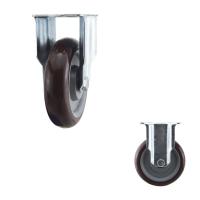 China 125mm Wheel 286lbs Capacity PU Fixed Medium Duty Casters for sale