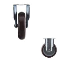 China 125mm Wheel 286lbs Capacity PU Fixed Medium Duty Casters for sale