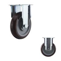 China 125mm Wheel 286lbs Capacity PU Fixed Medium Duty Casters for sale