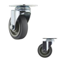 China 4In Gray TPR Top Plate Swivel Medium Duty Casters For Medical Bed for sale