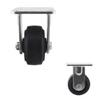China 4 Inch Wheel 180kg Capacity Heavy Duty Casters Iron Rubber Rigid Plate for sale