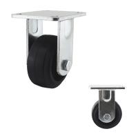 China 4 Inch Wheel 180kg Capacity Heavy Duty Casters Iron Rubber Rigid Plate for sale