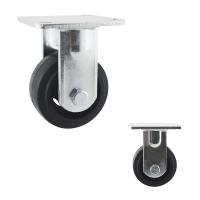 China 4 Inch Wheel 180kg Capacity Heavy Duty Casters Iron Rubber Rigid Plate for sale
