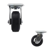 China Trolley Wheel 5 Inch Swivel Plate Heavy Duty Casters for sale