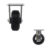 China OEM 125mm Heavy Duty Casters 200kg Capacity Fixed Plate Caster Wheel Manufacturer for sale