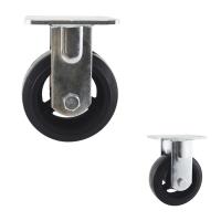 China OEM 125mm Heavy Duty Casters 200kg Capacity Fixed Plate Caster Wheel Manufacturer for sale