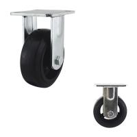 China OEM 125mm Heavy Duty Casters 200kg Capacity Fixed Plate Caster Wheel Manufacturer for sale