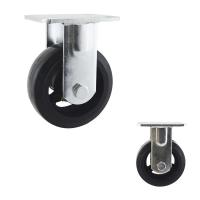 China OEM 125mm Heavy Duty Casters 200kg Capacity Fixed Plate Caster Wheel Manufacturer for sale
