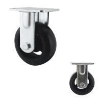 China OEM 125mm Heavy Duty Casters 200kg Capacity Fixed Plate Caster Wheel Manufacturer for sale