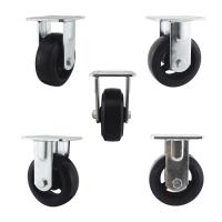 China OEM 125mm Heavy Duty Casters 200kg Capacity Fixed Plate Caster Wheel Manufacturer for sale