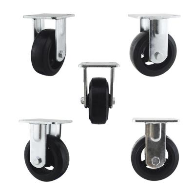 China OEM 125mm Heavy Duty Casters 200kg Capacity Fixed Plate Caster Wheel Manufacturer for sale