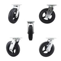 China 8 Inch Big Wheel Swivel Plate Hollow Core Heavy Duty Casters for sale