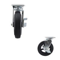 China 250kg Capacity Rubber Heavy Duty Casters 200mm Diameter for sale