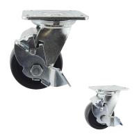 China Side Brake 660lbs Load Capacity Heavy Duty Casters Swivel Plate for sale