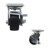 China Side Brake 660lbs Load Capacity Heavy Duty Casters Swivel Plate for sale