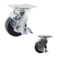 China Side Brake 660lbs Load Capacity Heavy Duty Casters Swivel Plate for sale