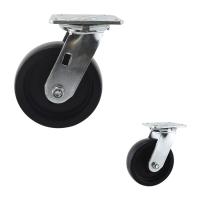 China 6 Inch Black PP Wheel Swivel Heavy Duty Casters No Brakes for sale