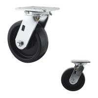 China 6 Inch Black PP Wheel Swivel Heavy Duty Casters No Brakes for sale