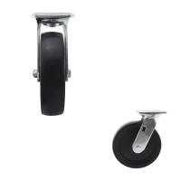 China WBD ODM Large Wheel 200mm Diameter Plate Black Plastic Heavy Duty Casters Swivel for sale