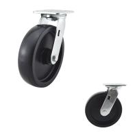 China WBD ODM Large Wheel 200mm Diameter Plate Black Plastic Heavy Duty Casters Swivel for sale