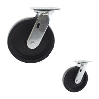 China WBD ODM Large Wheel 200mm Diameter Plate Black Plastic Heavy Duty Casters Swivel for sale