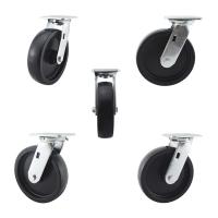 China WBD ODM Large Wheel 200mm Diameter Plate Black Plastic Heavy Duty Casters Swivel for sale