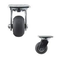 China TPR 4x2 Inch Arc Tread Top Plate Swivel Heavy Duty Casters for sale