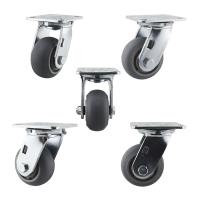 China TPR 4x2 Inch Arc Tread Top Plate Swivel Heavy Duty Casters for sale
