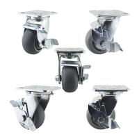 China 100mm soft Thermoplastic Rubber Heavy Duty Lockable Casters for sale