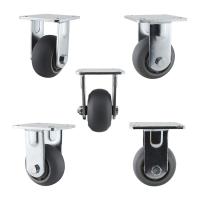 China Rigid 440LBS 4 Inch Rubber Swivel Caster Wheels Silent Floor Protecting for sale