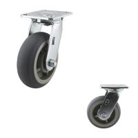 China 6 Inch  550LBS Heavy Duty Industrial Locking Swivel Plate Caster Wheels for sale