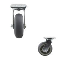 China 6 Inch  550LBS Heavy Duty Industrial Locking Swivel Plate Caster Wheels for sale