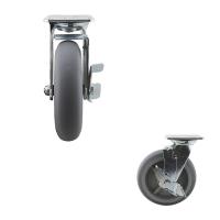 China 8 Inch Silent TPR Thermoplastic Rubber 616LBS Directional Locking Swivel Casters for sale