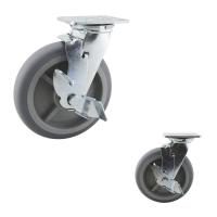 China 8 Inch Silent TPR Thermoplastic Rubber 616LBS Directional Locking Swivel Casters for sale