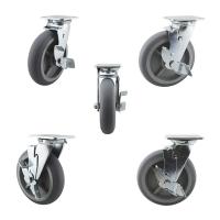 China 8 Inch Silent TPR Thermoplastic Rubber 616LBS Directional Locking Swivel Casters for sale