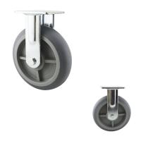 China 200mm Diameter Soft TPR Fixed Heavy Duty Ball Bearing Wheels for sale