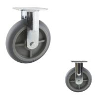 China 200mm Diameter Soft TPR Fixed Heavy Duty Ball Bearing Wheels for sale