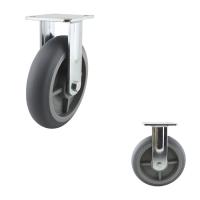 China 200mm Diameter Soft TPR Fixed Heavy Duty Ball Bearing Wheels for sale