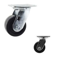 China Hard 100mm Diameter High Temperature Caster Wheels With Roller Bearing for sale