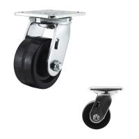 China Hard 100mm Diameter High Temperature Caster Wheels With Roller Bearing for sale